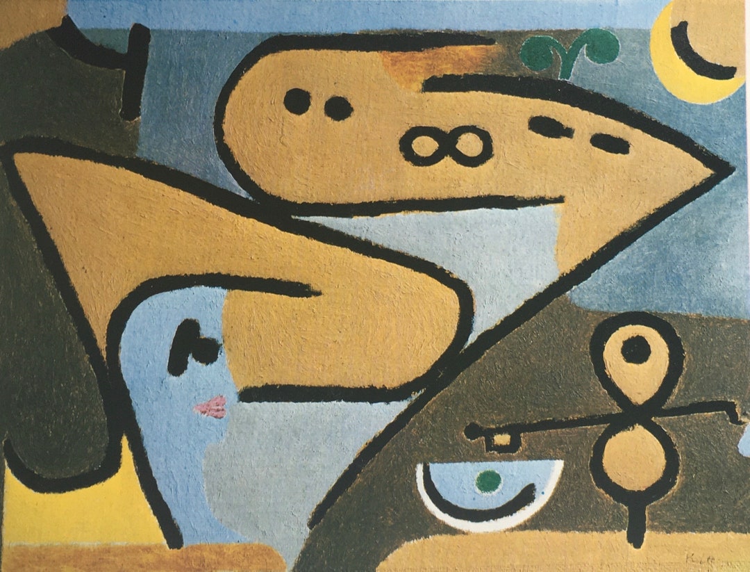 Original Vintage Print 1972 by Paul Klee. Aeolian. Cubism Expressionism ...