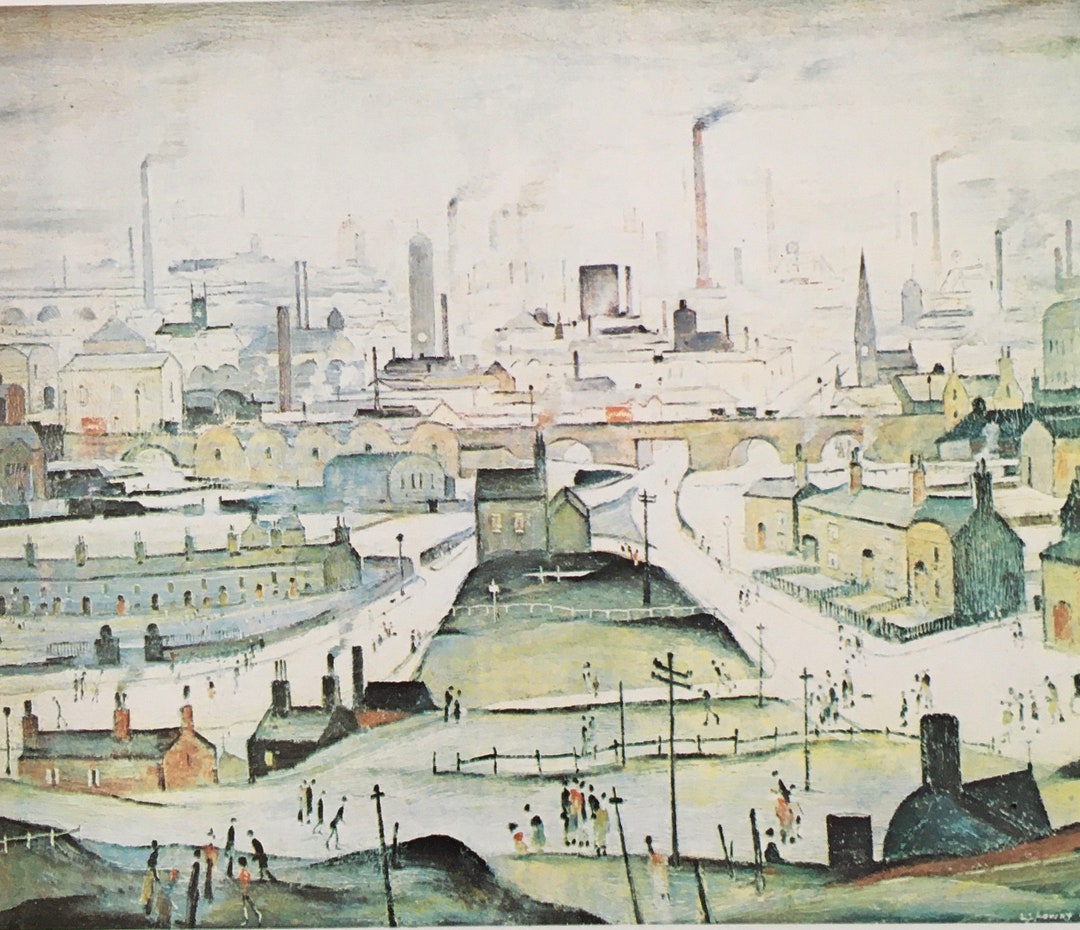 Original Vintage Print 1978 by L.S. Lowry. Industrial Landscape (1931 ...