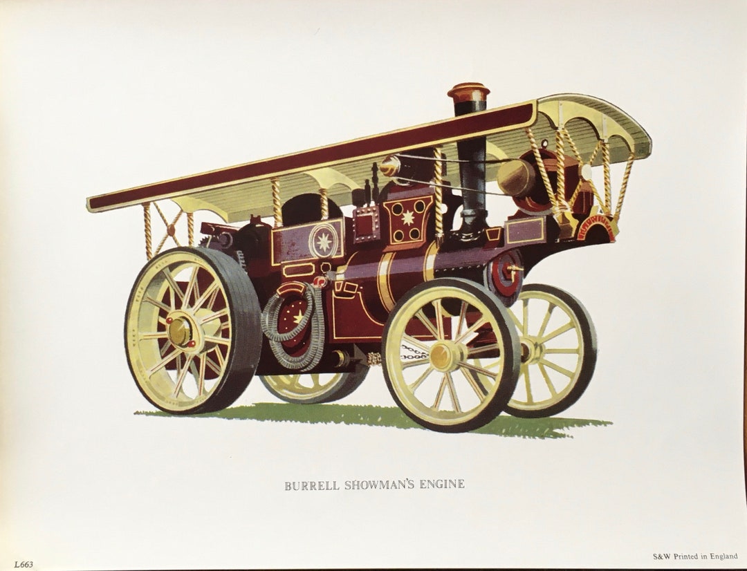 Original Vintage Print. Circa 1970/80's. Burrell Showman's Engine ...