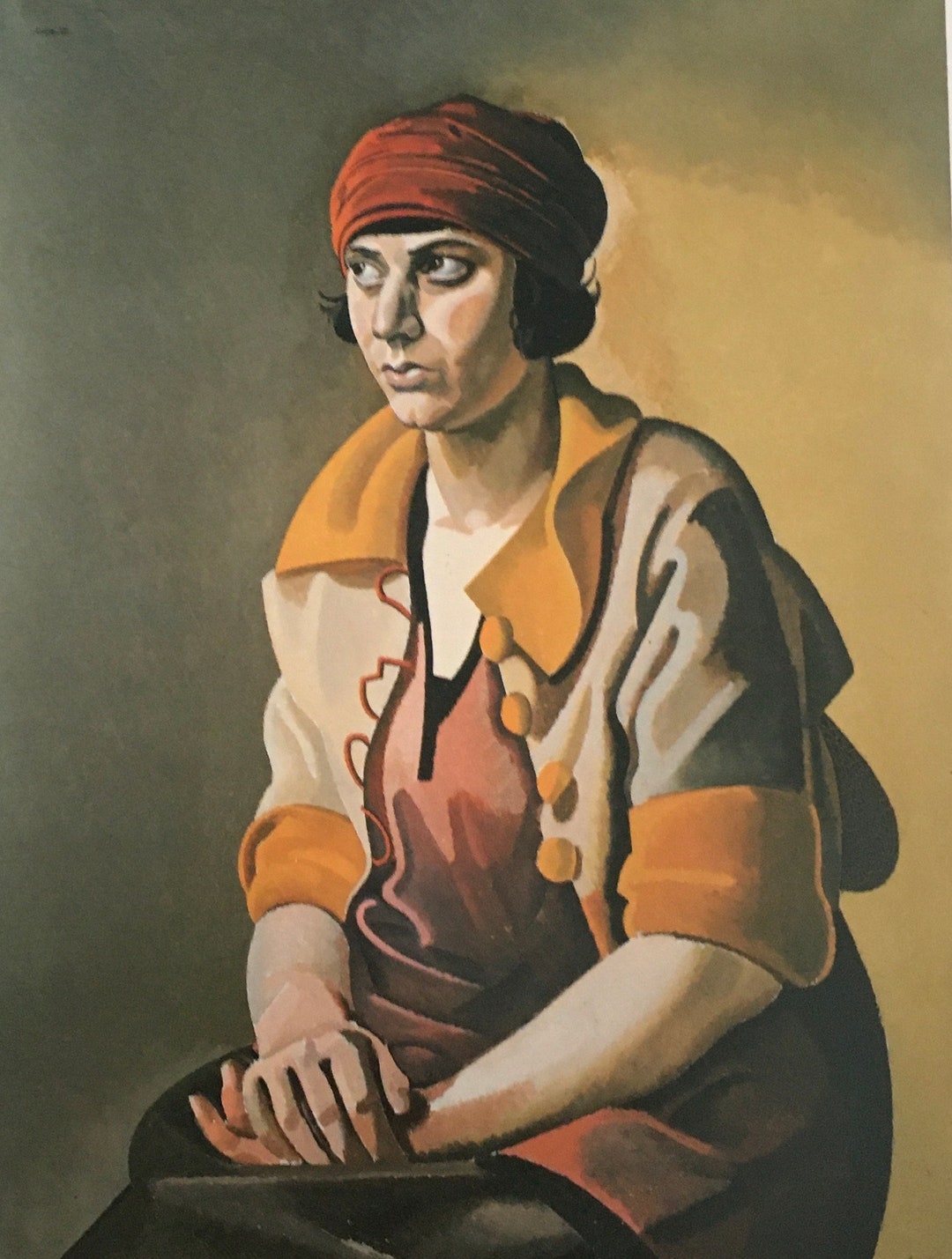 Original Vintage Print 1987 by William Roberts. the Red Turban (1921 ...