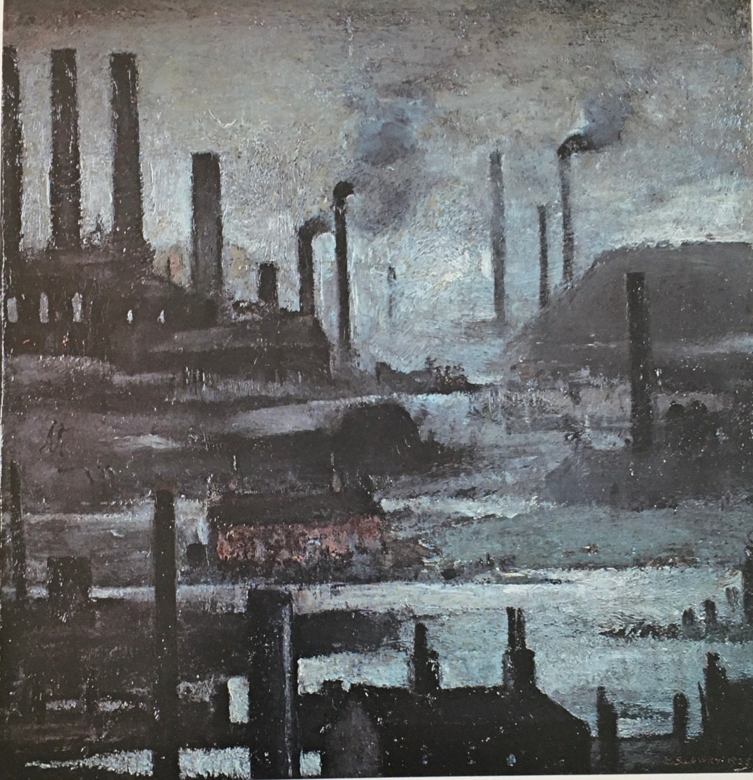 Original Vintage Print 1978 by L.S. Lowry. Landscape in Wigan (1925 ...
