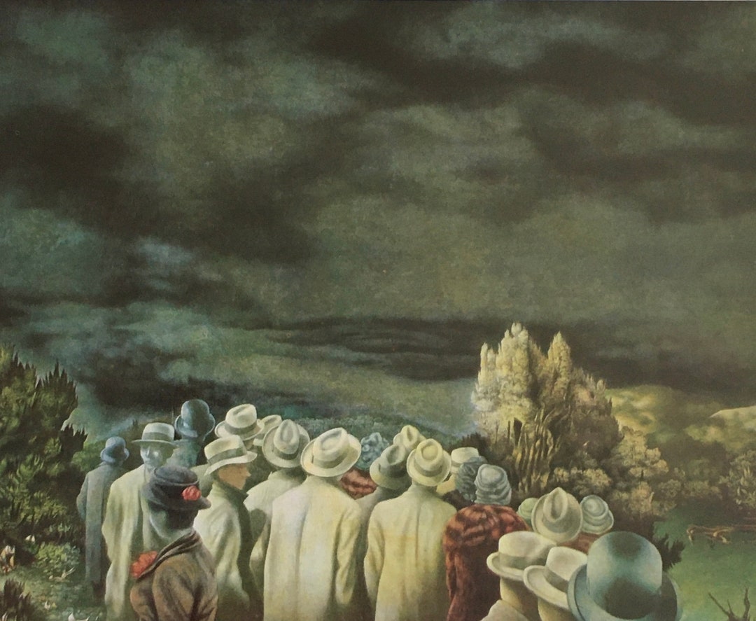 Original Vintage Print 1973 by Richard Oelze. Expectation (1935 ...