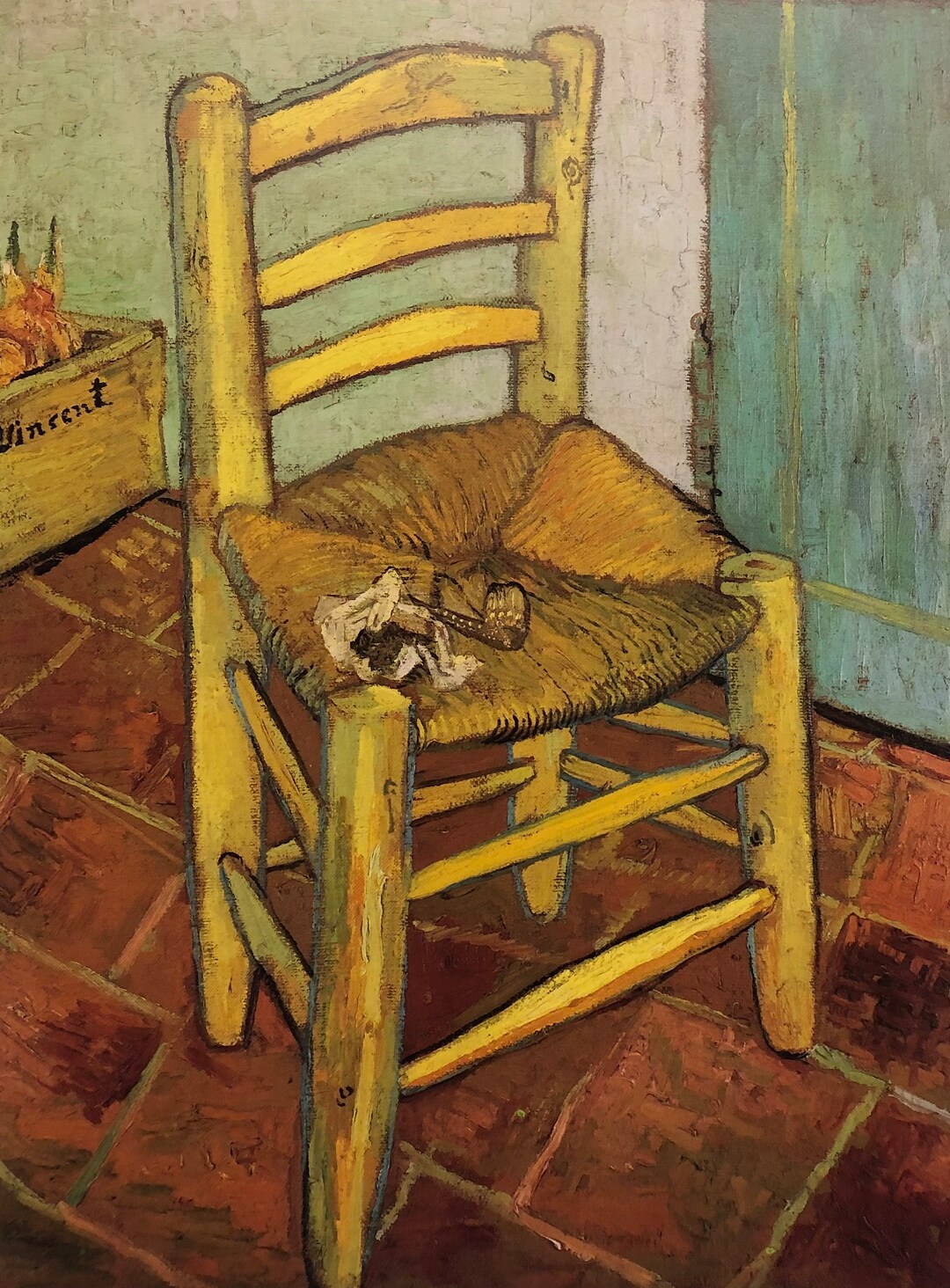 Original Vintage Print 1990 by Vincent Van Gogh. Vincent's Chair (1888 ...