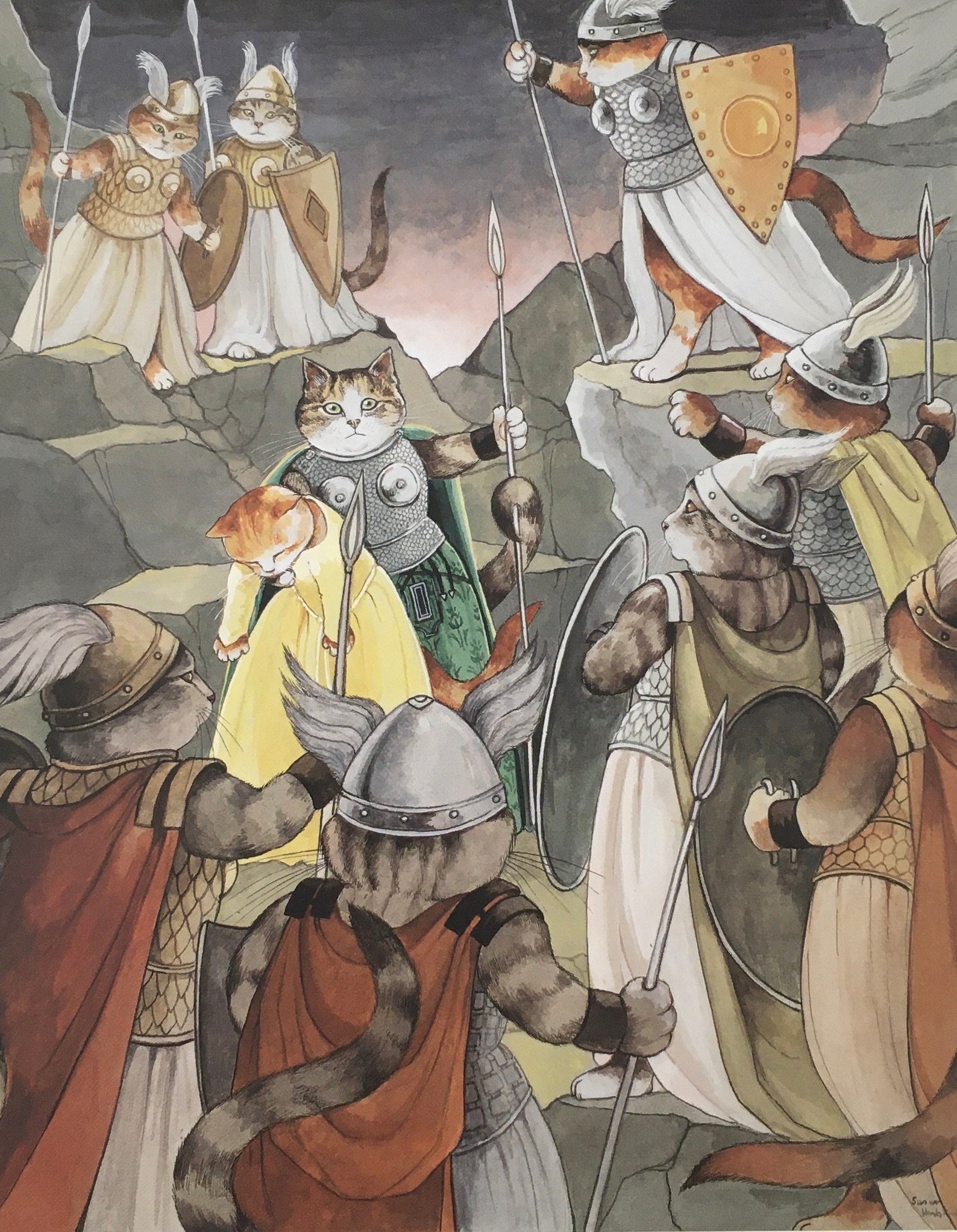 Original Vintage Print by Susan Herbert 1997. Opera Cats. Die - Etsy UK