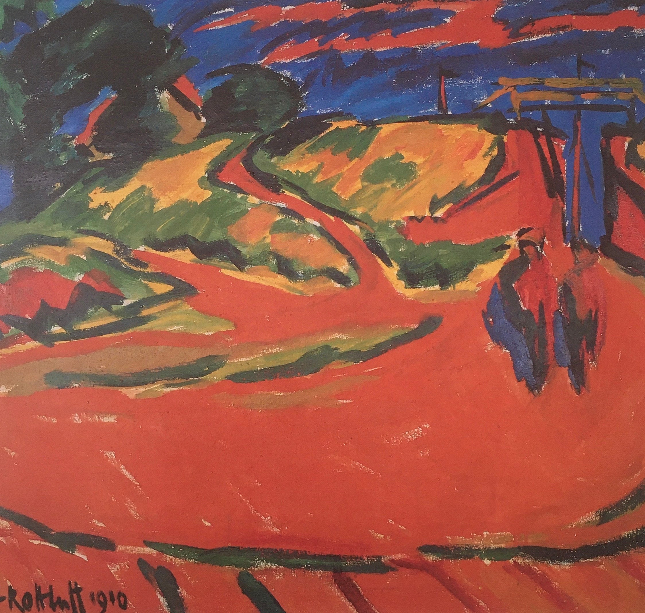 Original Vintage Print 1985 by Karl Schmidt-rottluff. Bursting - Etsy