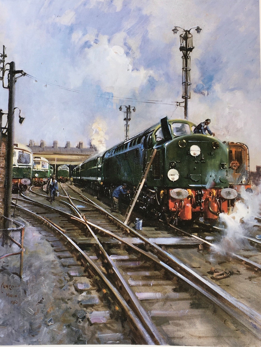 Original Vintage Print 1990 by Terence Cuneo British Painter. Railway ...