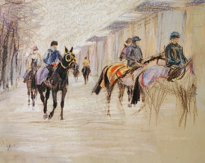 Klaus Philipp Original Vintage Equestrian Print 1992. Stables and Tree ...