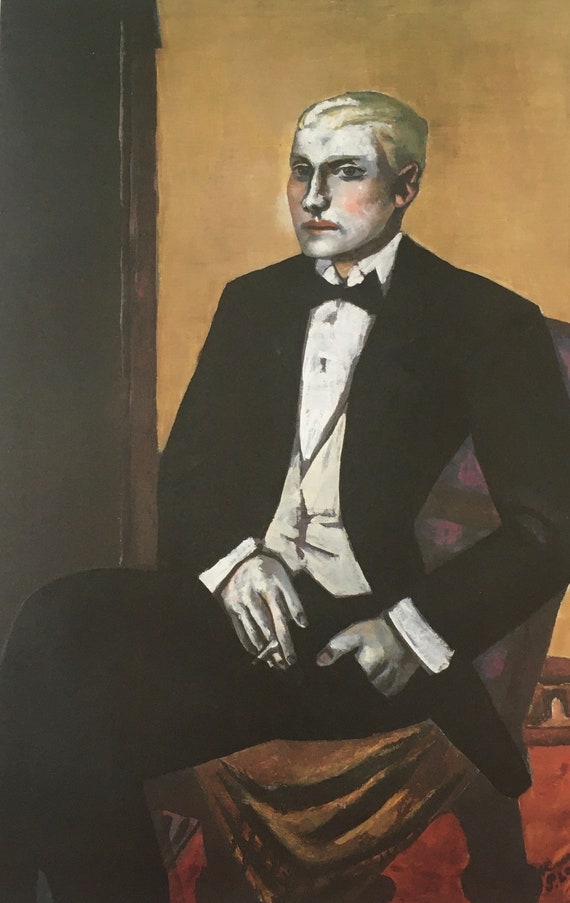 Original Vintage Print 1985 by Max Beckmann. Portrait of - Etsy UK
