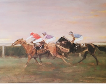 Klaus Philipp Original Vintage Equestrian Print 1992. Stables and Tree ...