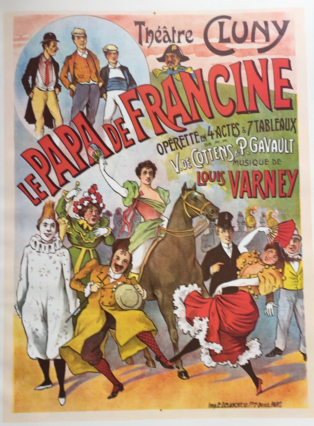 Original Vintage Print. 1976 French Opera Poster. Le Papa De Francine ...