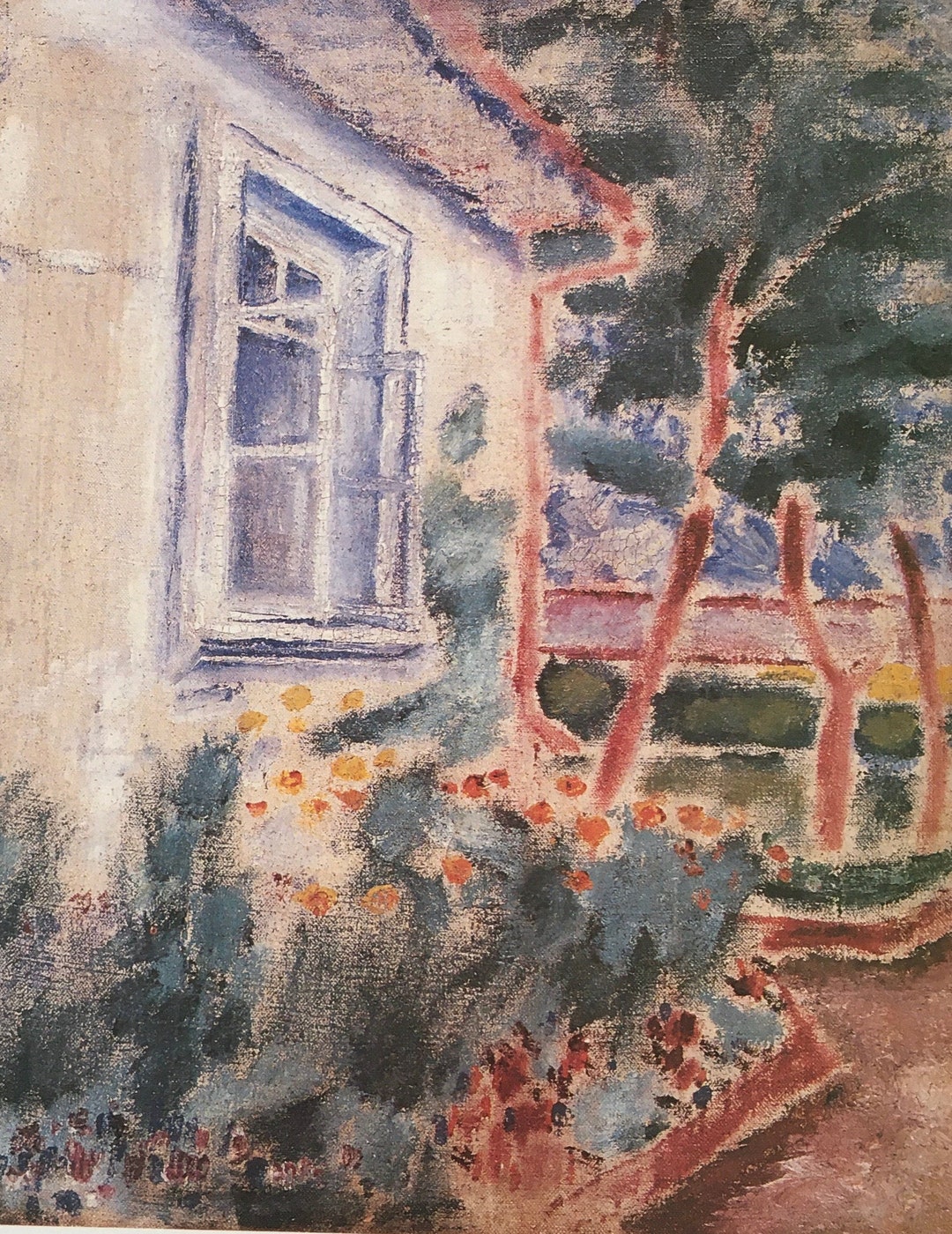 Original Vintage Print 1982 by David Burlyuk. Landscape Through an Open ...