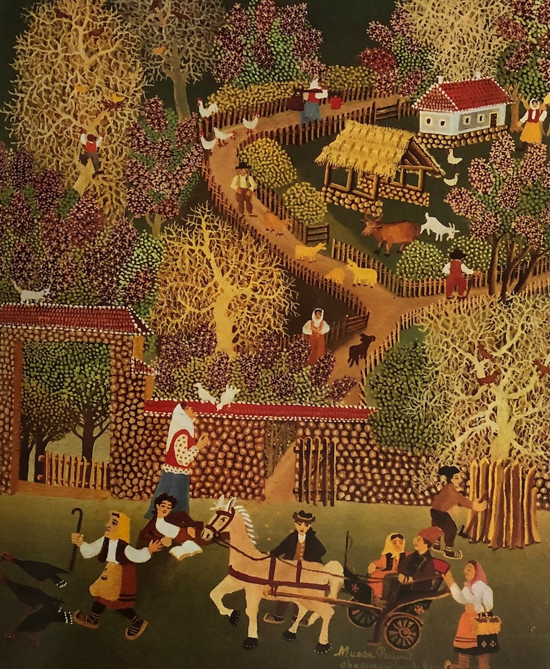 Original Vintage Print 1974 by Milan Rasic. Springtime. Modern - Etsy