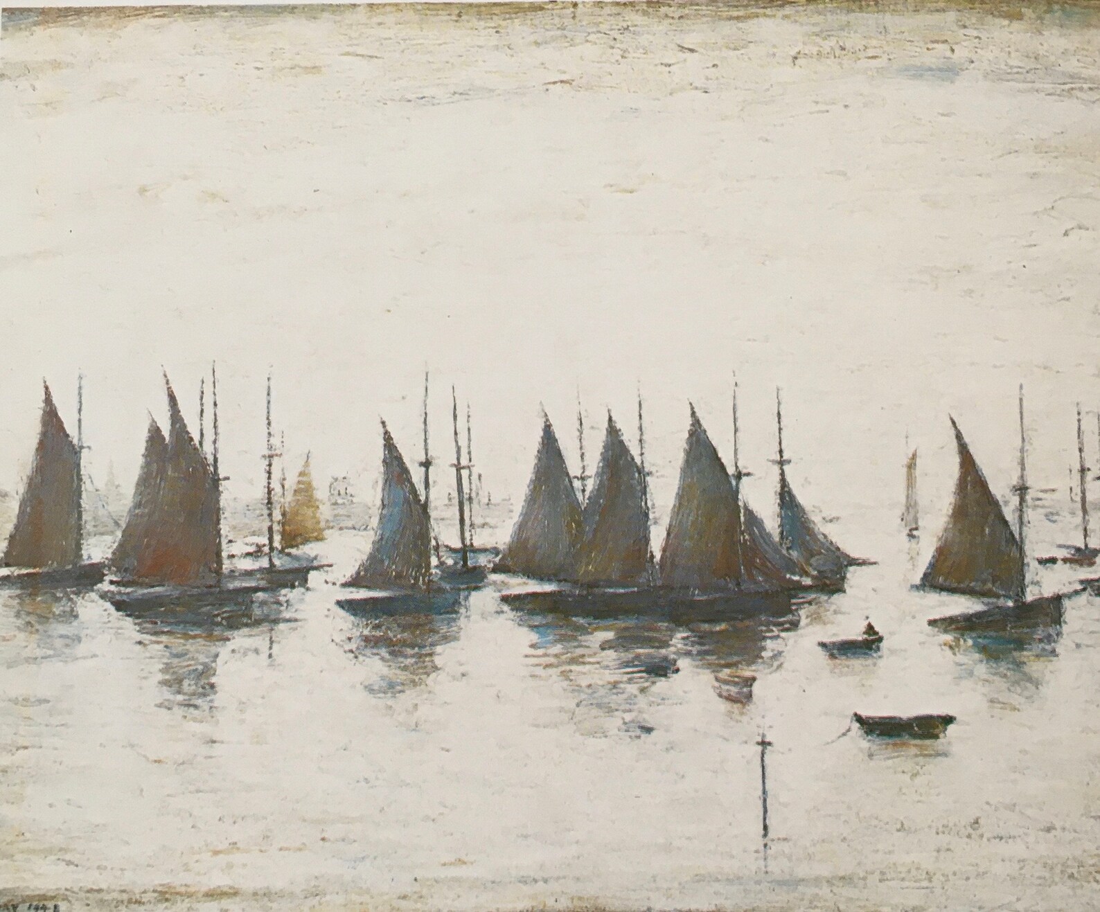 Original Vintage Print 1978 by L.S. Lowry. Seascape, Sailing Boats ...