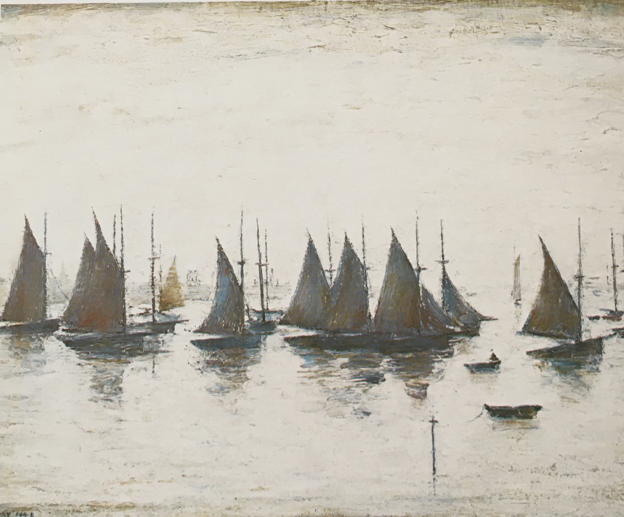 Original Vintage Print 1978 by L.S. Lowry. Seascape Sailing | Etsy