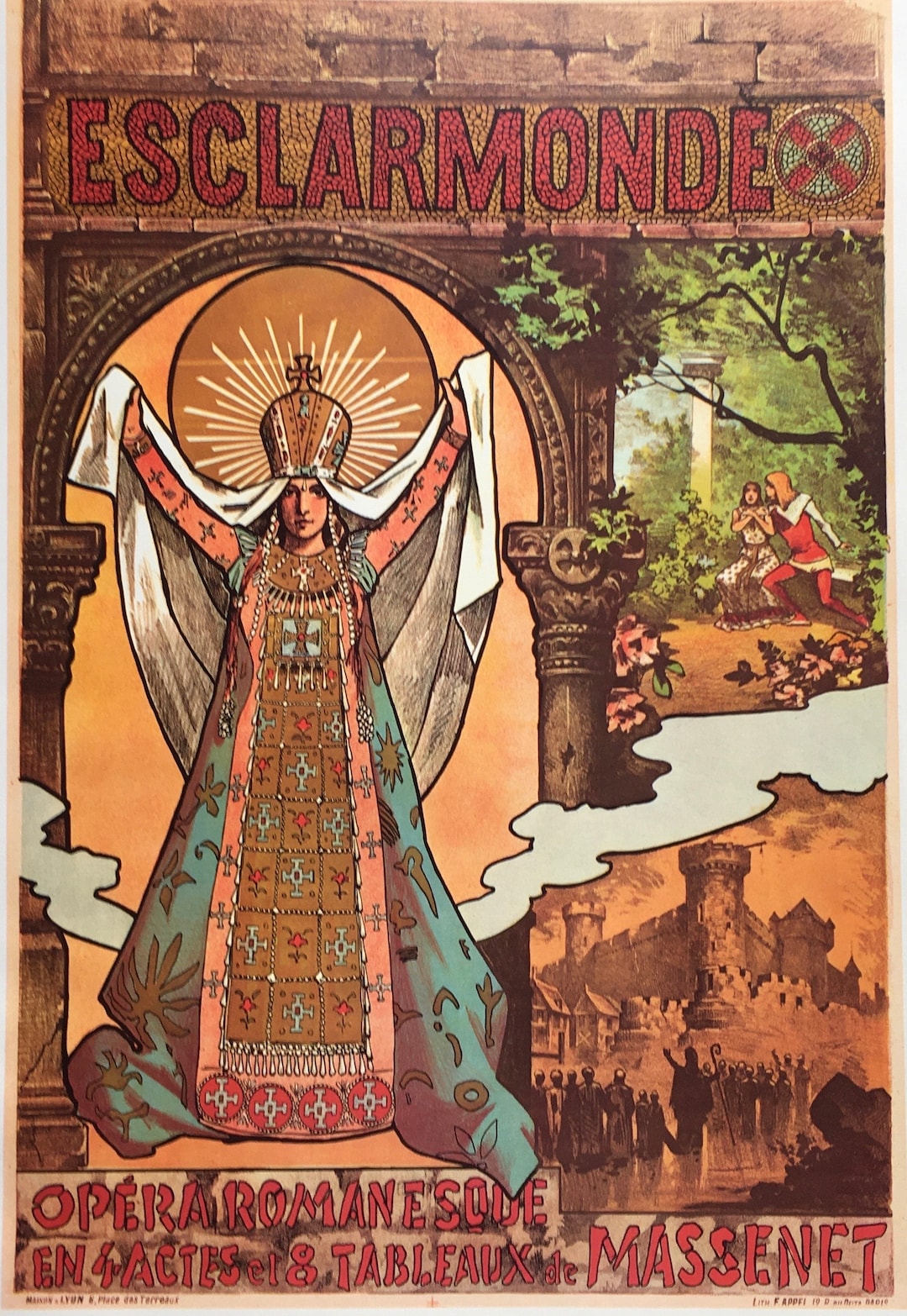 Original Vintage Print. 1976 French Opera Poster. Esclarmonde. Opera ...