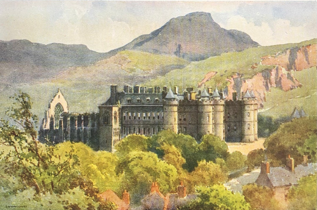 Original Vintage Small Print by E W Haslehust Circa 1920. Holyrood ...
