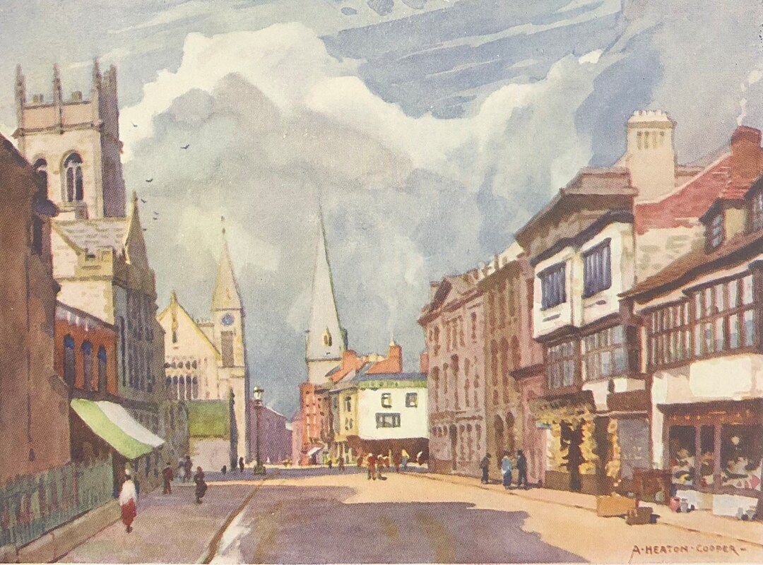 Original Vintage Small Print by A Heaton-cooper 1936. Dorchester ...