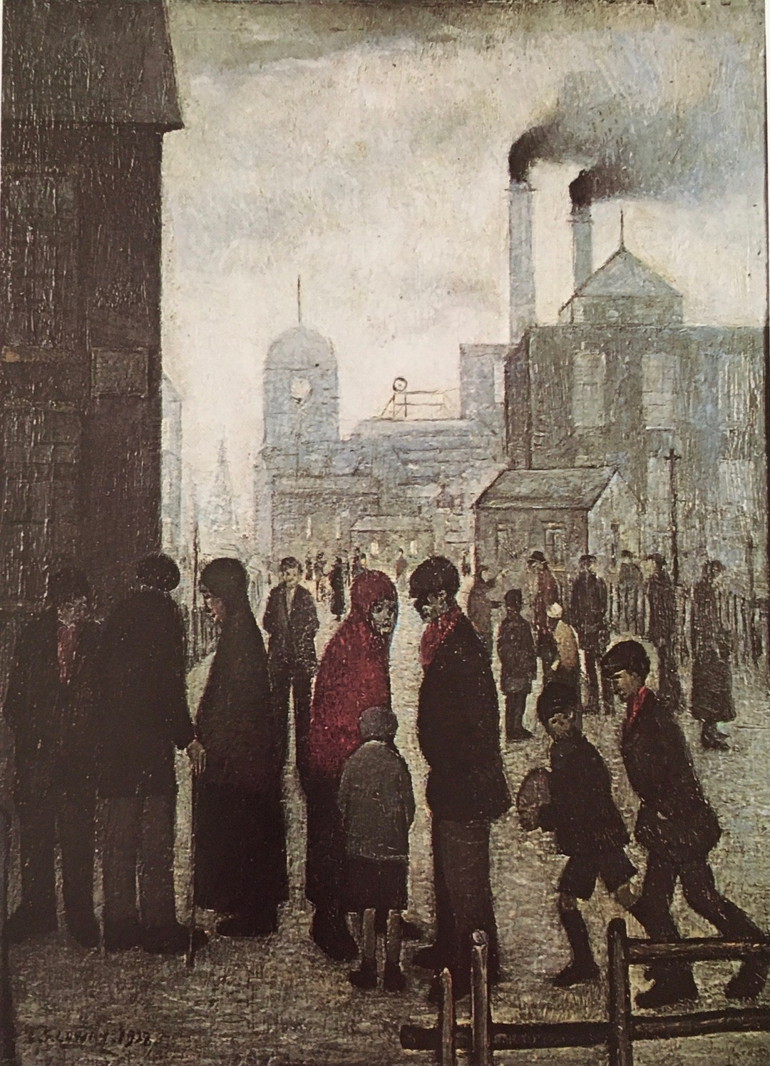 Original Vintage Print 1978 by L.S. Lowry. Salford Street Scene (1928 ...