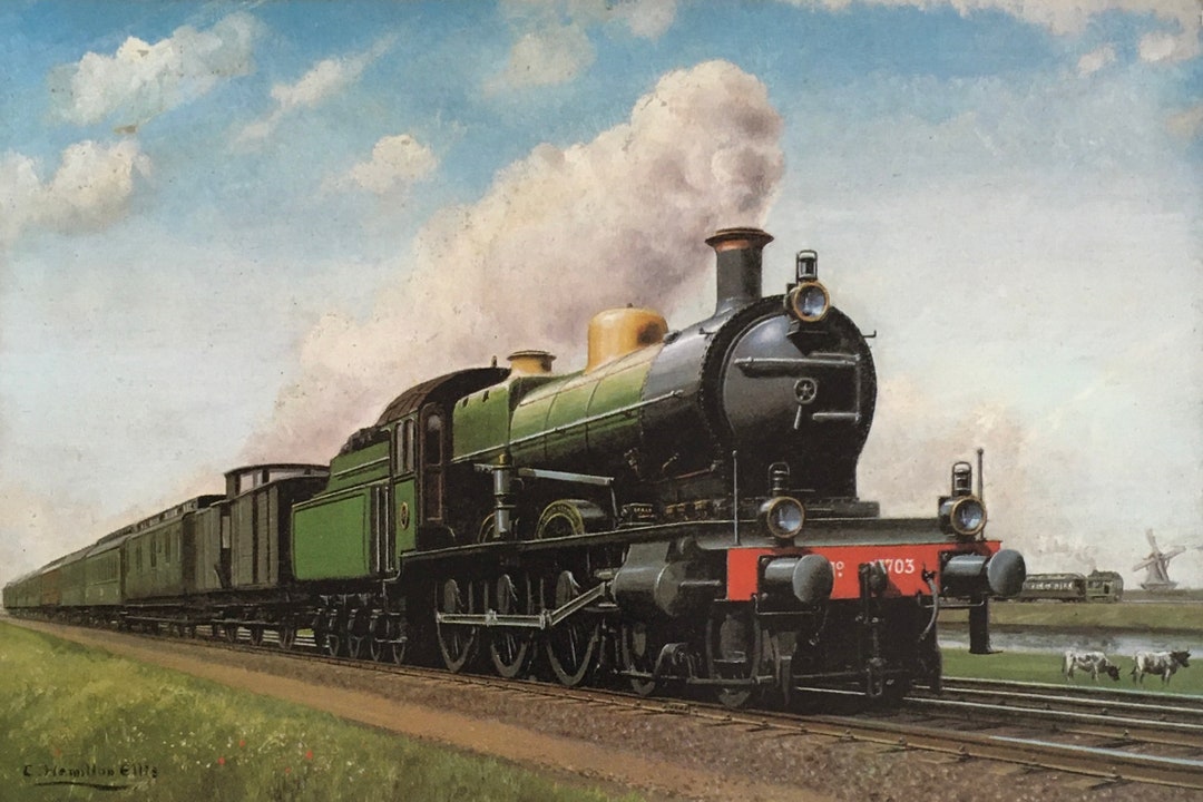Original Vintage Print 1965 by C Hamilton Ellis. Netherlands Railways ...