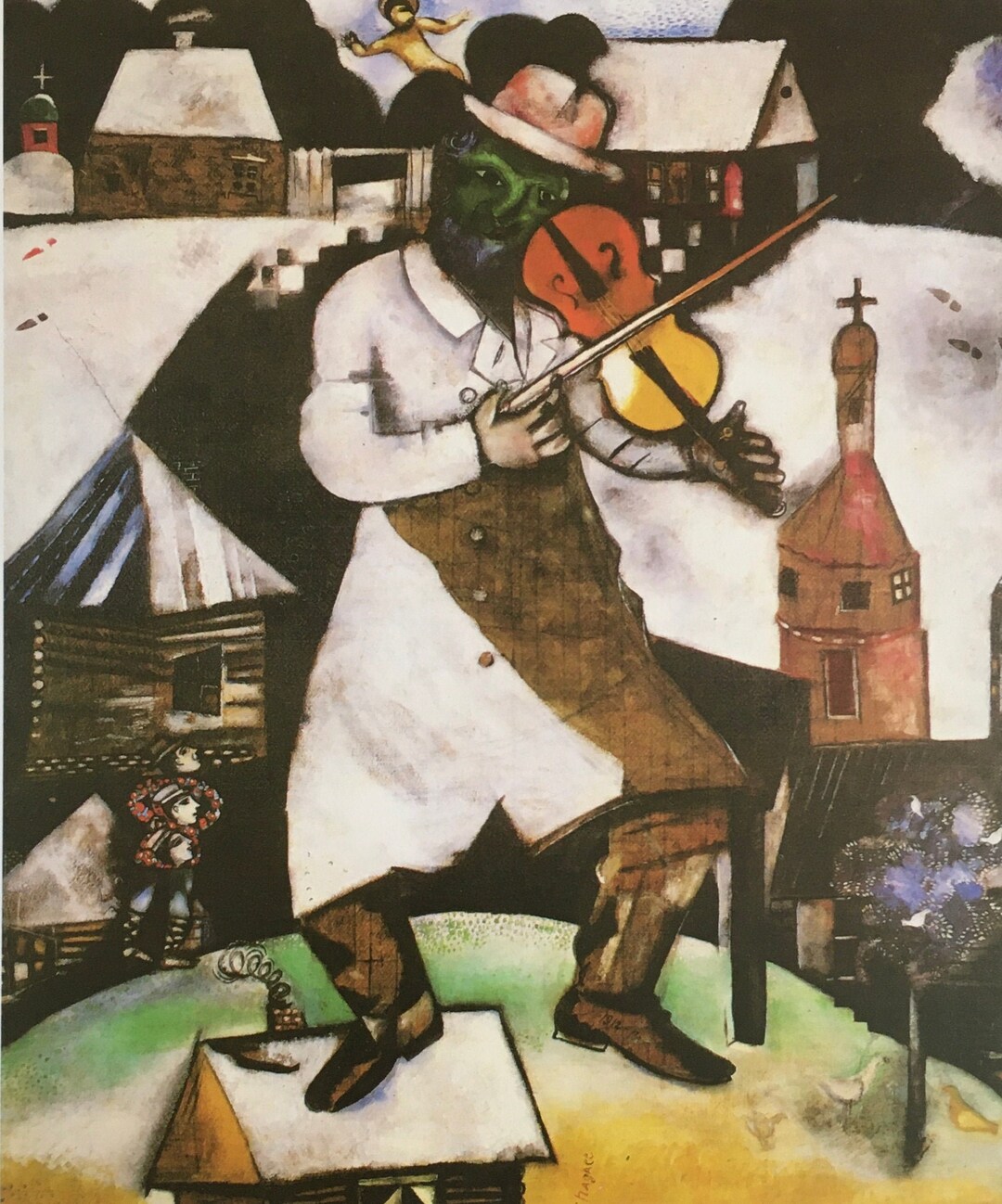 Original Vintage Print by Marc Chagall 1998. the Fiddler 1912-13 ...