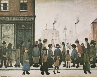 Original Vintage Print 1978 by L.S. Lowry. the Lake 1937 Industrial ...