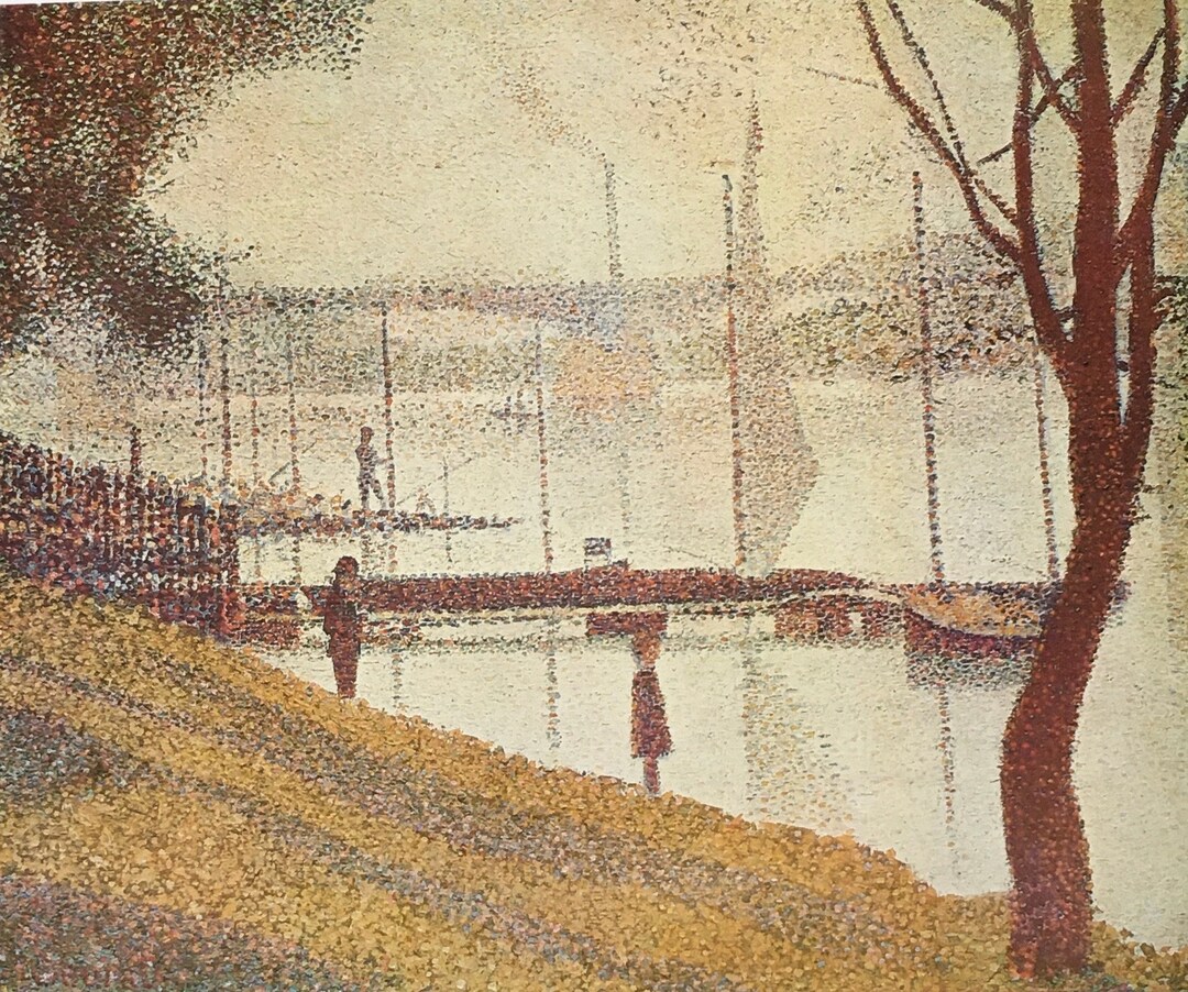 Original Vintage Print 1989 by Georges Seurat. the Bridge at Courbevoie ...