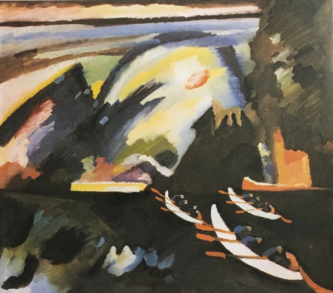 Original Vintage Print 1997 by Kandinsky. the Boat Trip 1910 ...