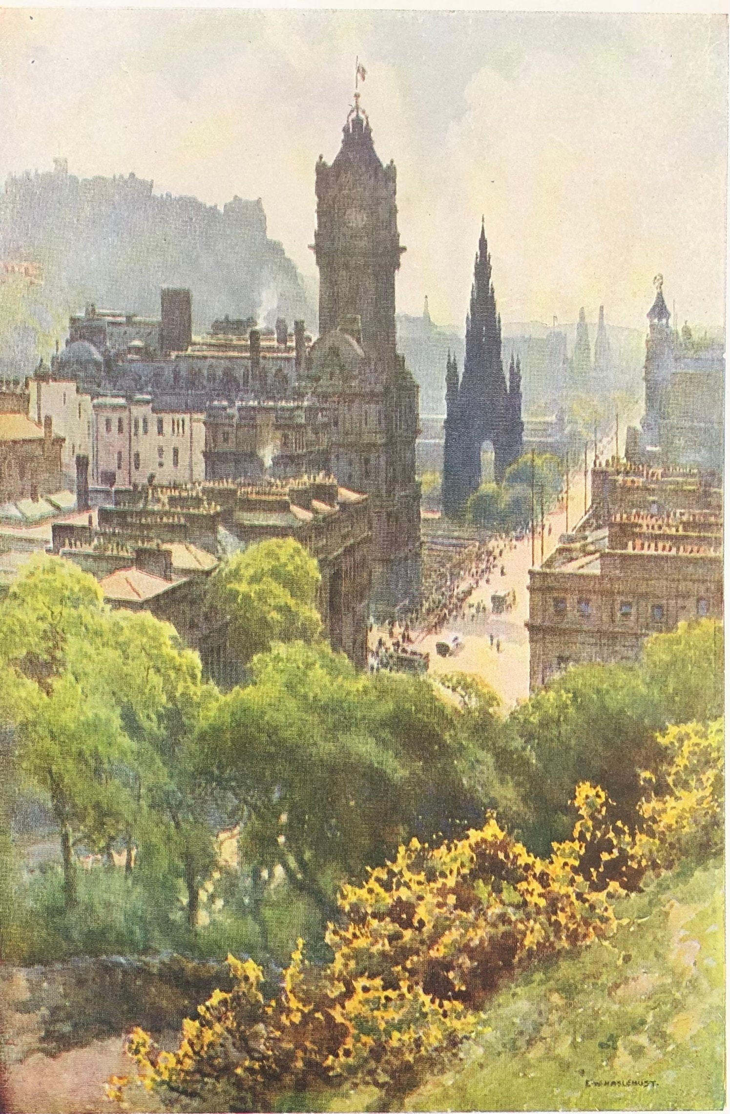 Original Vintage Small Print by E W Haslehust Circa 1920. Edinburgh ...