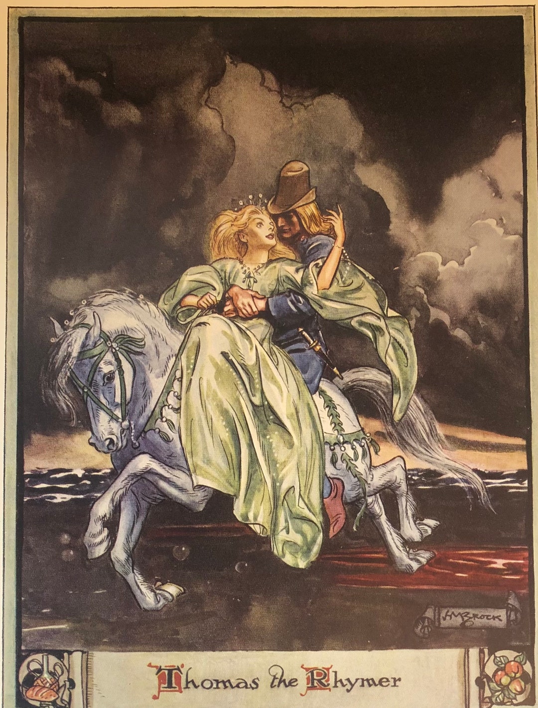 Original Vintage Print 1934 by H.M. Brock. British Ilustrator. Thomas ...