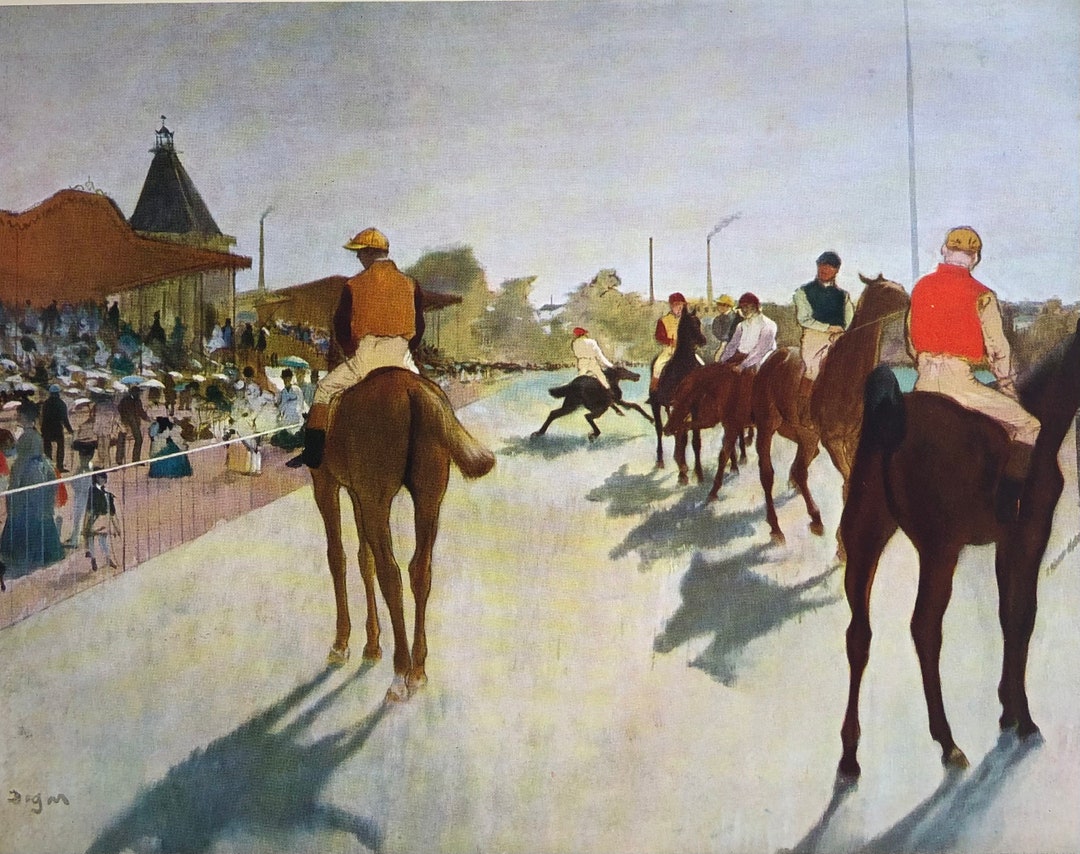 Original Vintage Print 1951 by Edgar Degas. at the Race Course. Horse ...