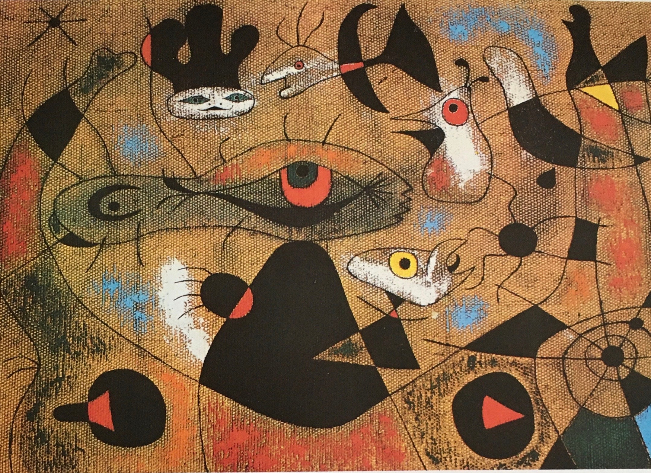 Original Vintage Print 1990 by Joan Miro. A Drop of Dew Falling From A ...