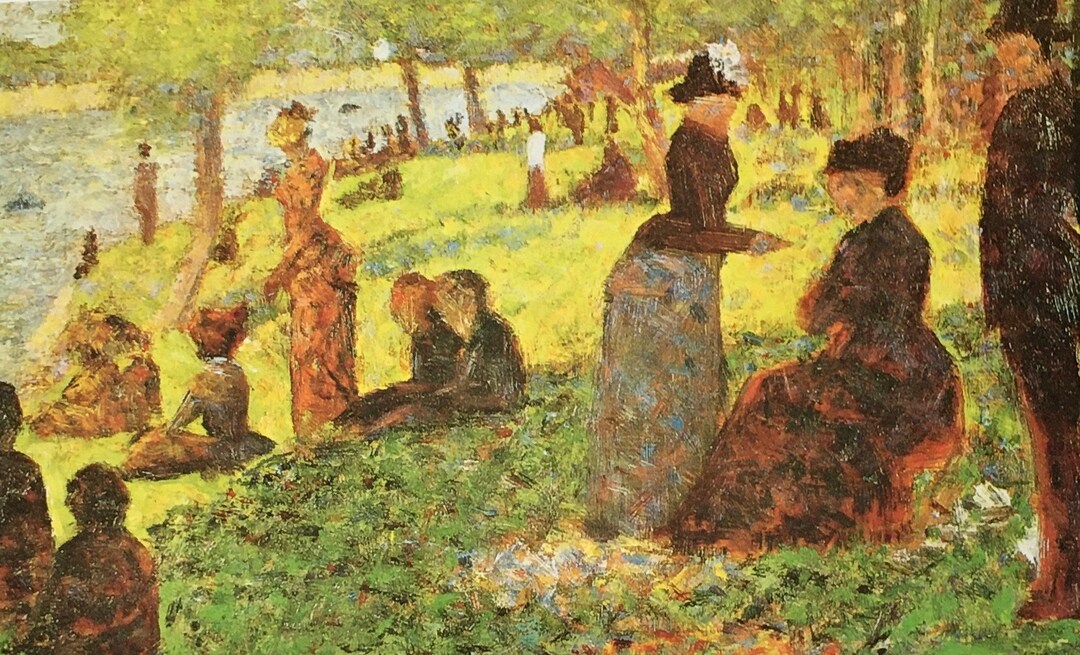 Original Vintage Print 1989 by Georges Seurat. Study for La Grande ...