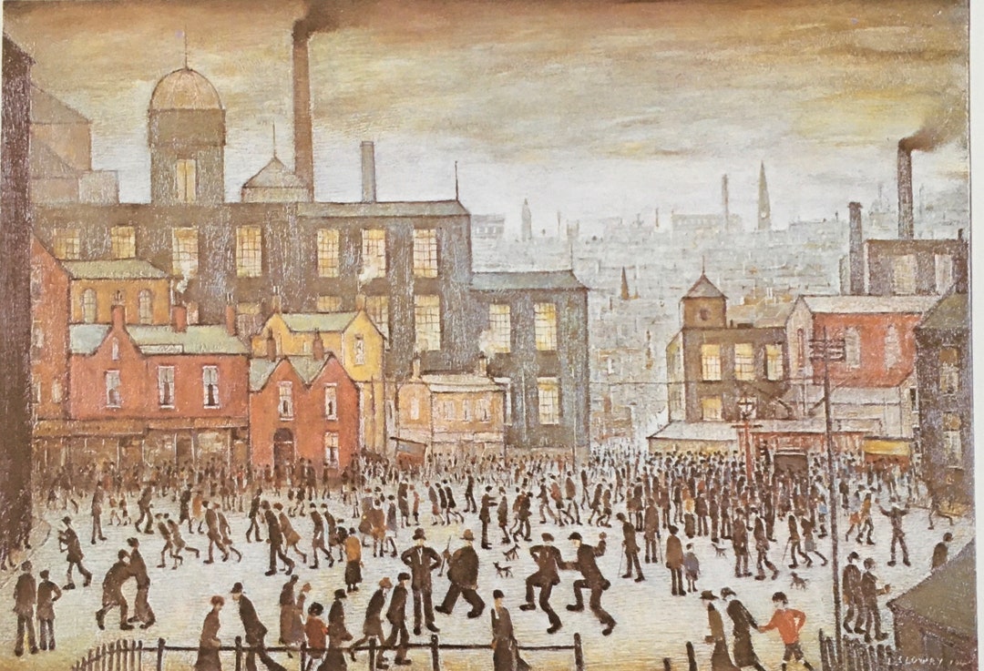 Original Vintage Print 1978 by L.S. Lowry. Our Town (1941) Industrial ...