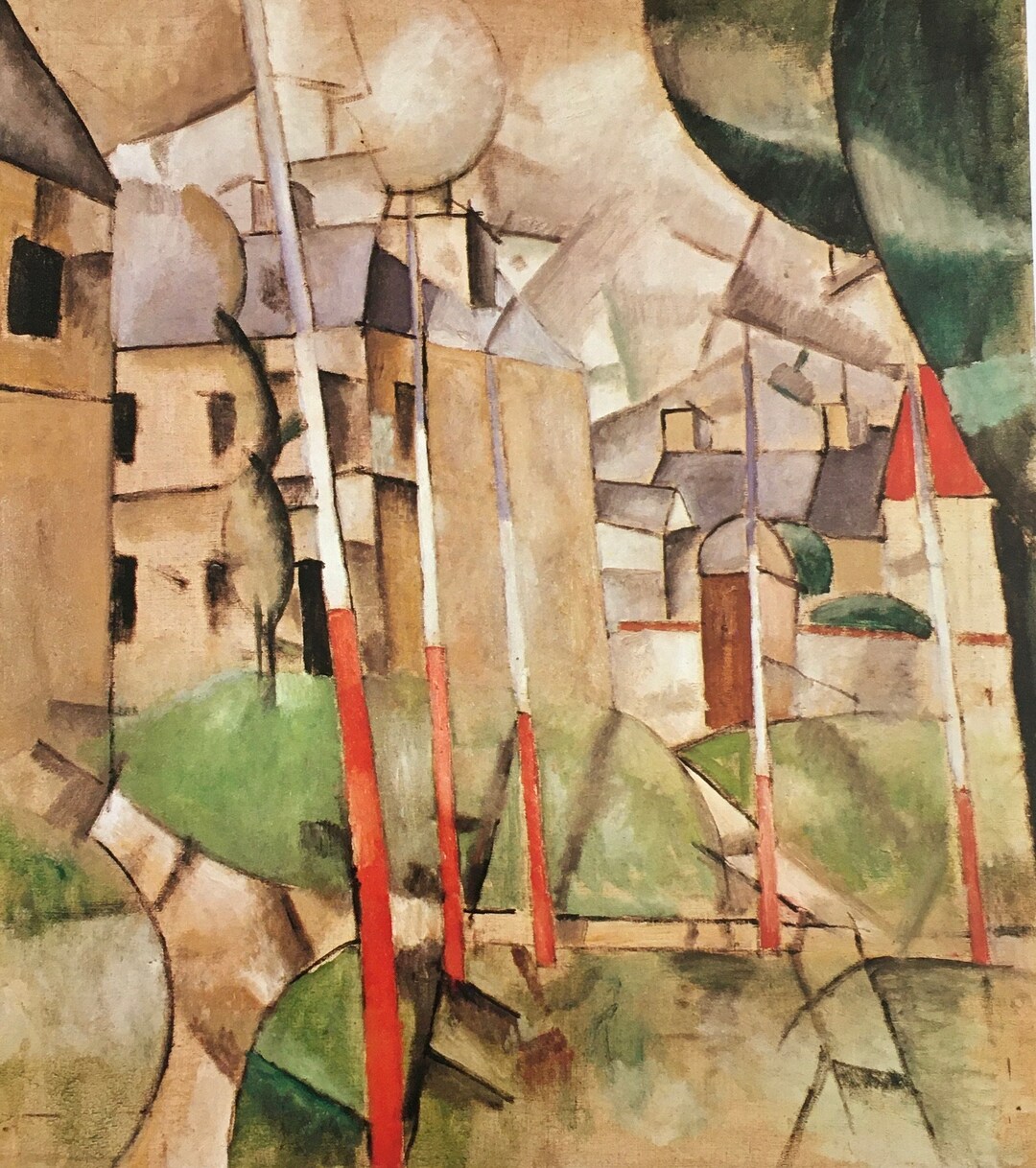 Original Vintage Print 1991 by Fernand Leger. Railroad Crossing. Cubism ...
