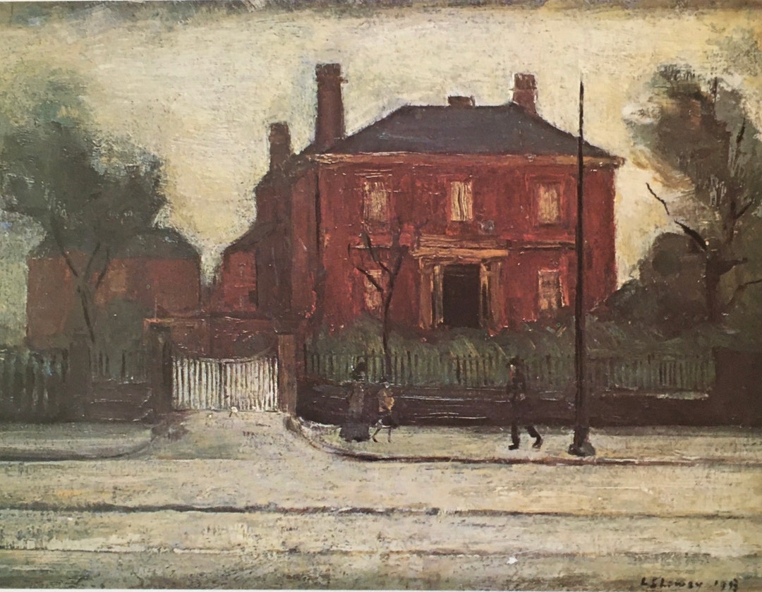Original Vintage Print 1978 by L.S. Lowry. House in Eccles Old Road ...