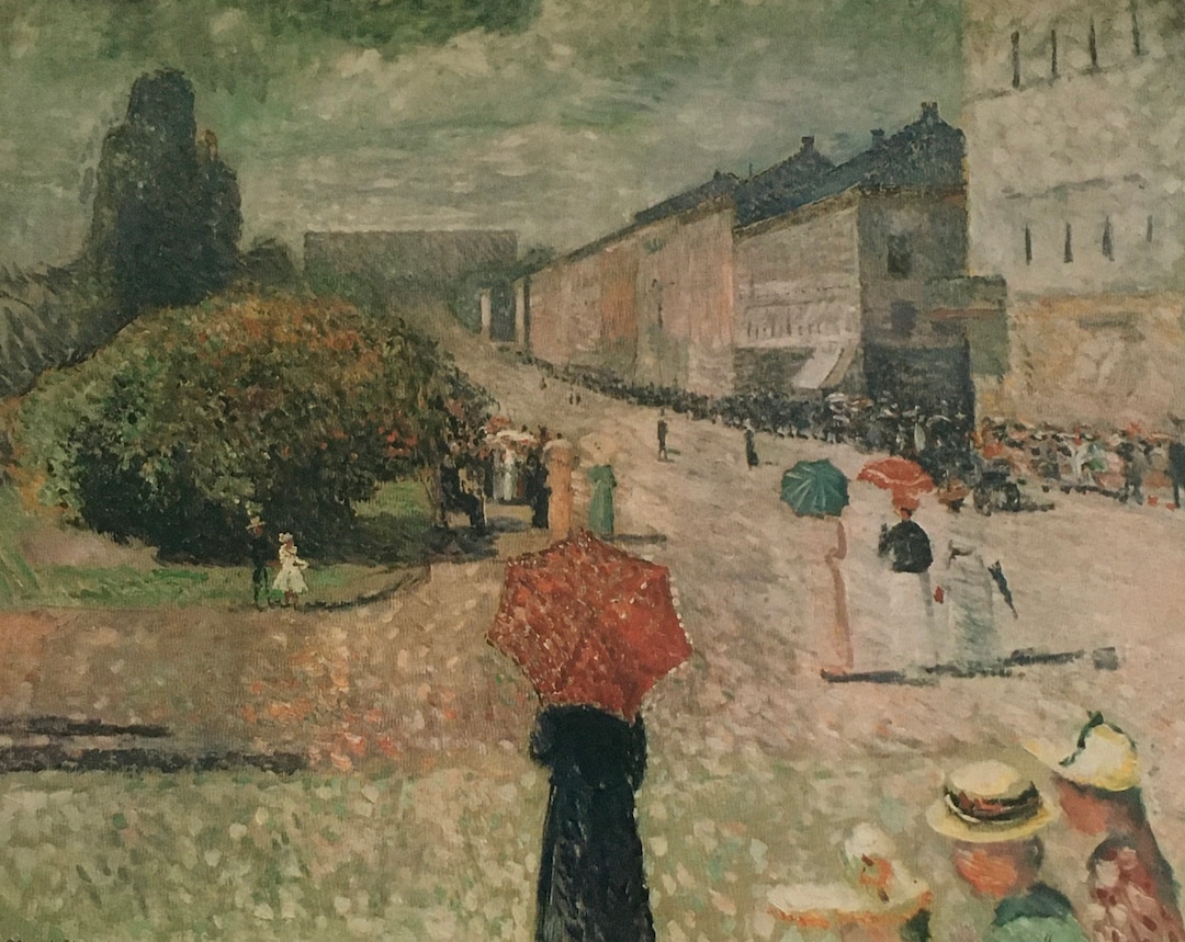Original Vintage Print 1992 by Edvard Munch. Spring Day on Karl Johan ...