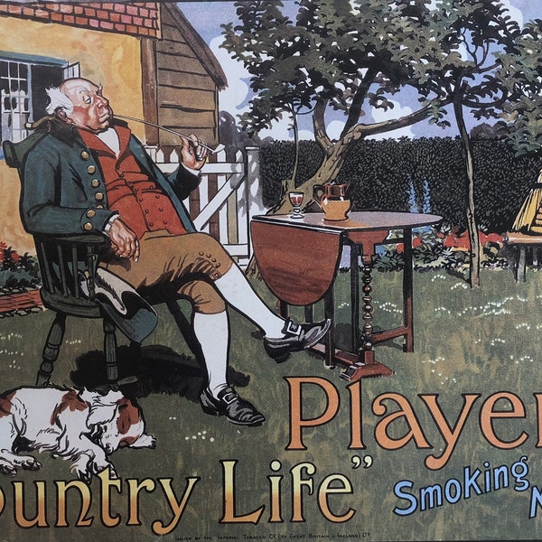 Vintage Tobacco Poster - Etsy
