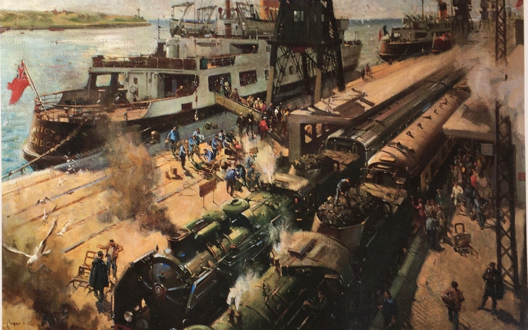 Original Vintage Print 1990 by Terence Cuneo British Painter. Railway ...