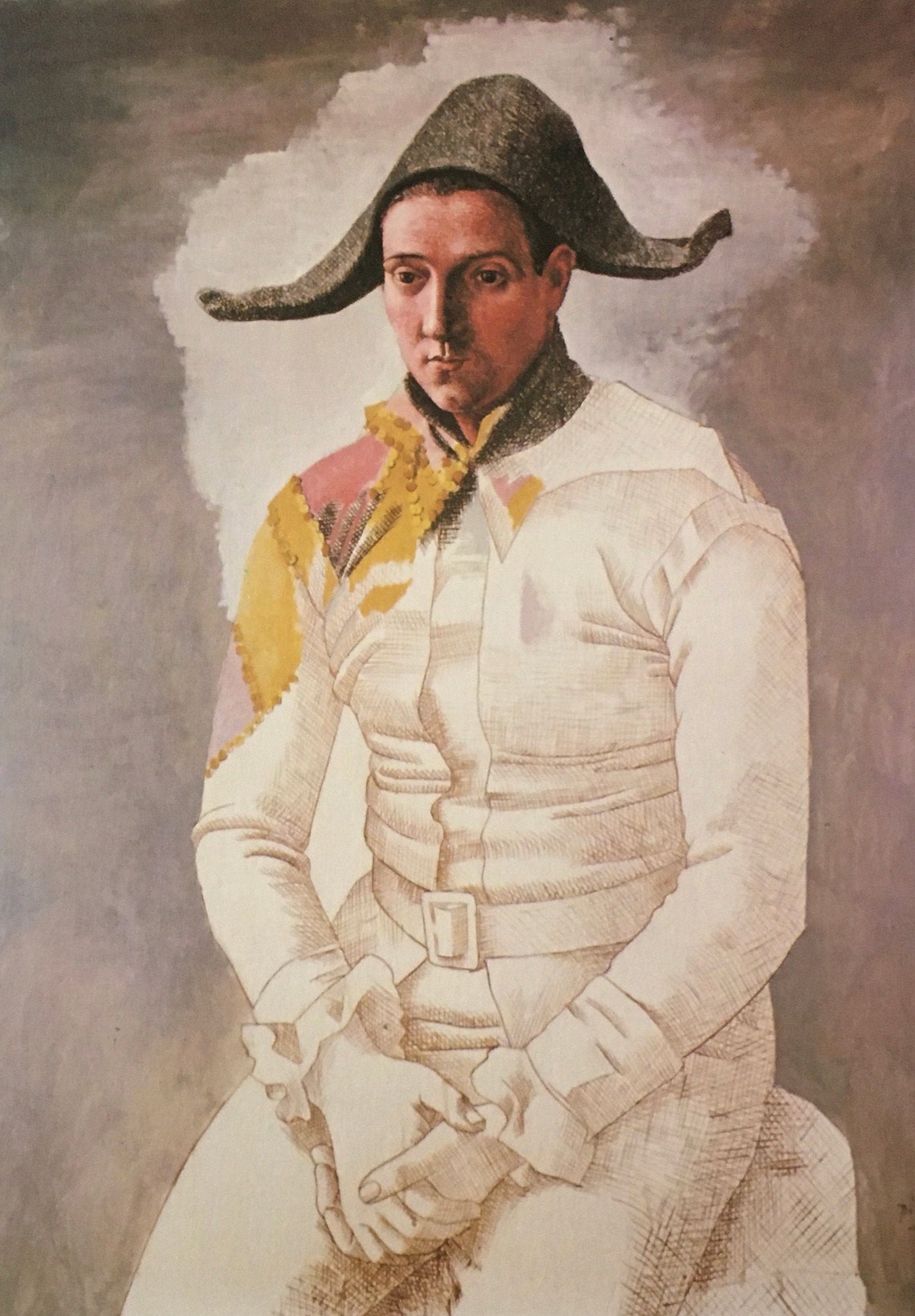 Original Vintage Print by Pablo Picasso 1981. the Harlequin 1923 Cubism ...