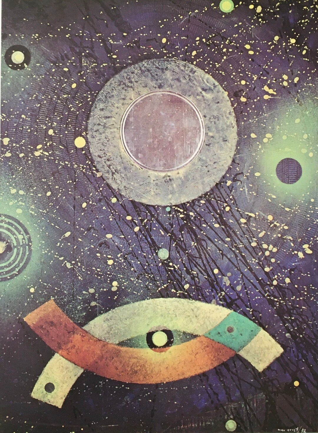 Original Vintage Print 1975 by Max Ernst. Poissons Noctambules (1972 ...