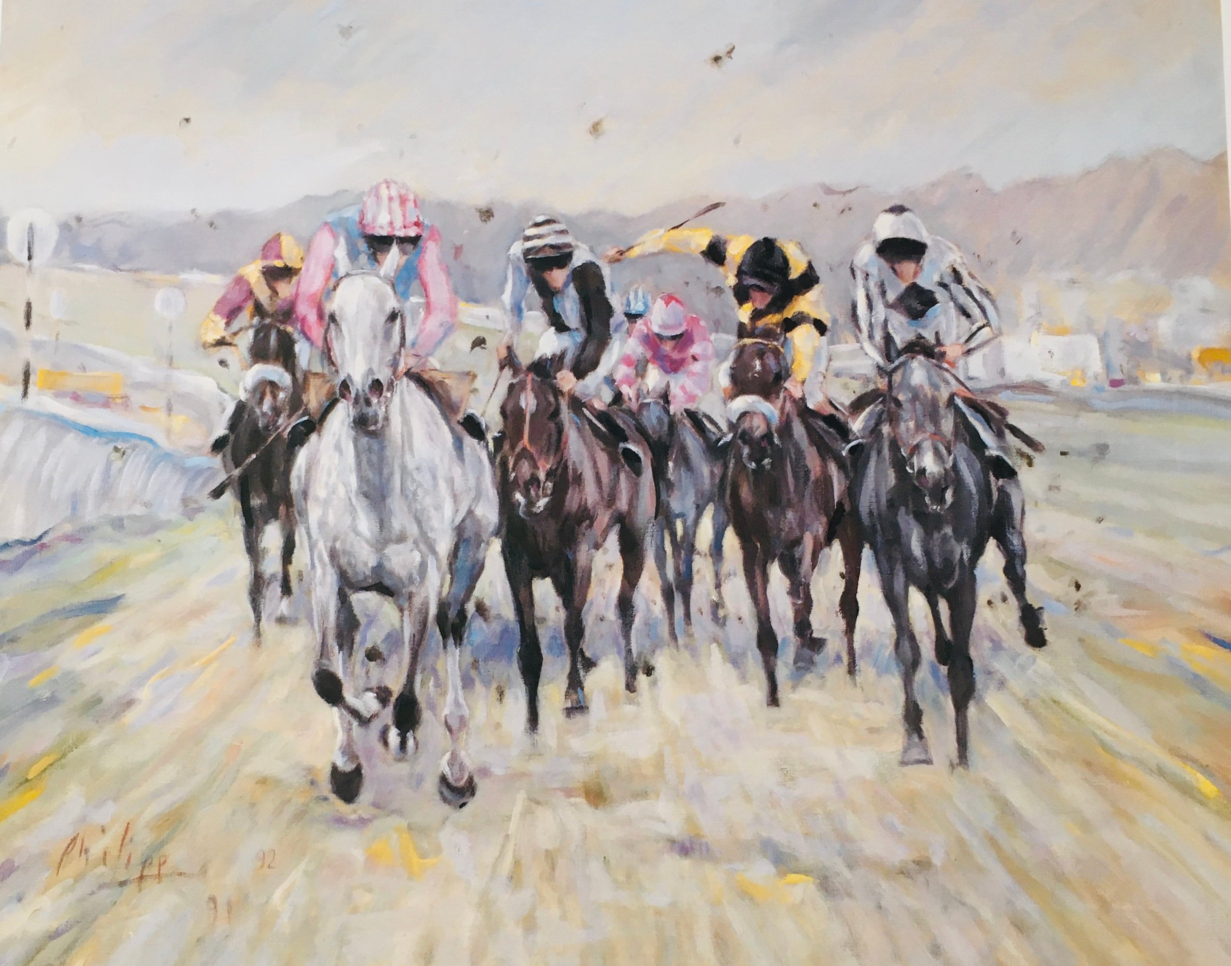 Klaus Philipp Original Vintage Equestrian Print 1993. All Together ...