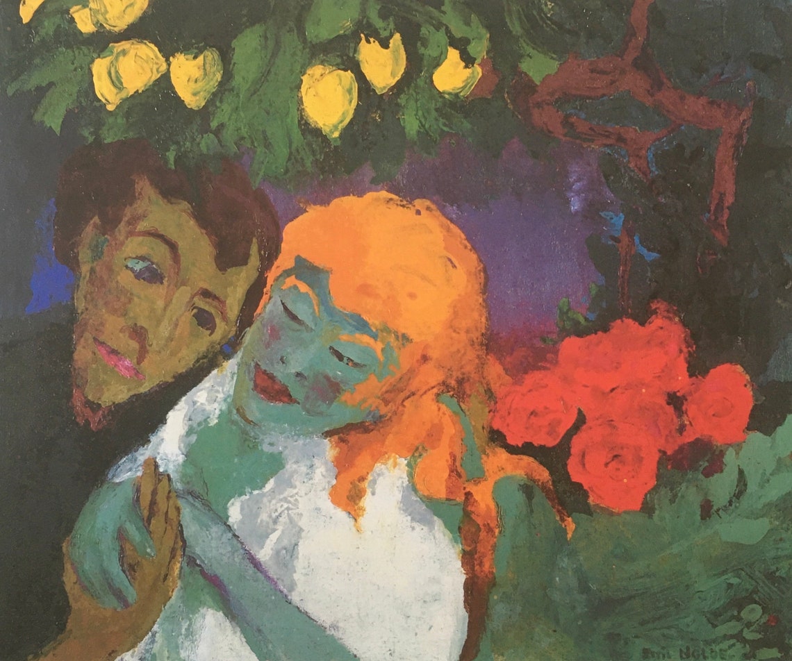 Original Vintage Print 1985 by Emil Nolde. In The Lemon Garden | Etsy