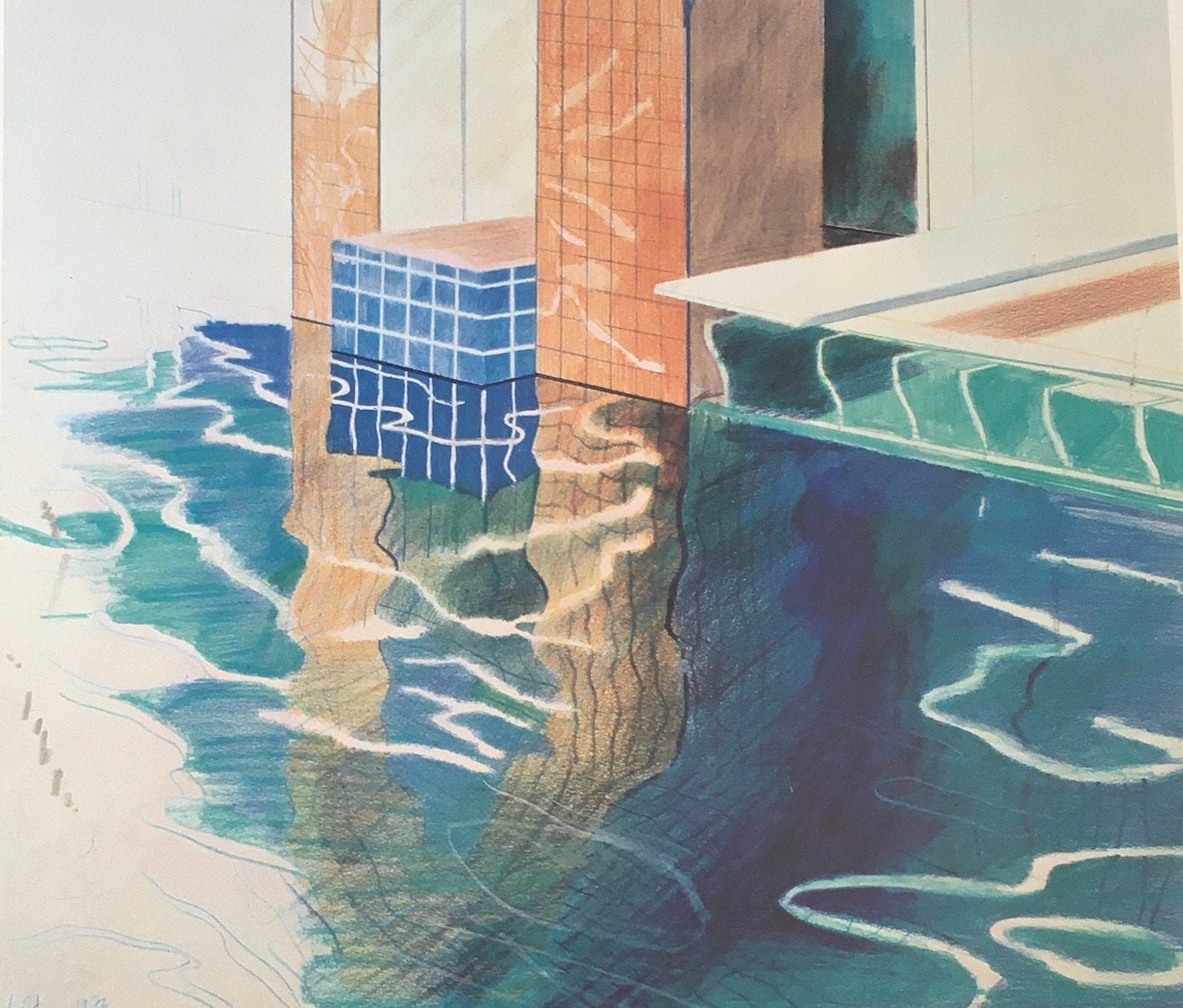 Original Vintage Print 1979 by David Hockney. Study Of Water | Etsy