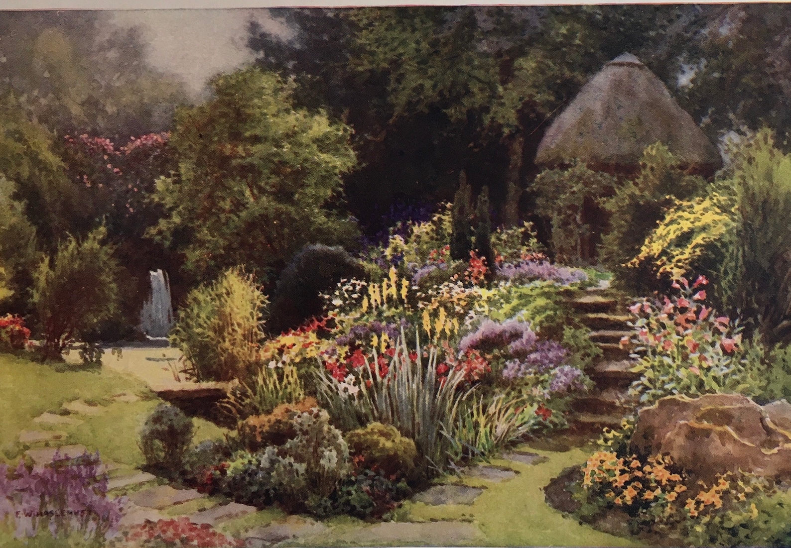 Original Vintage Small Print by E W Haslehust Circa 1913 Dukeries ...