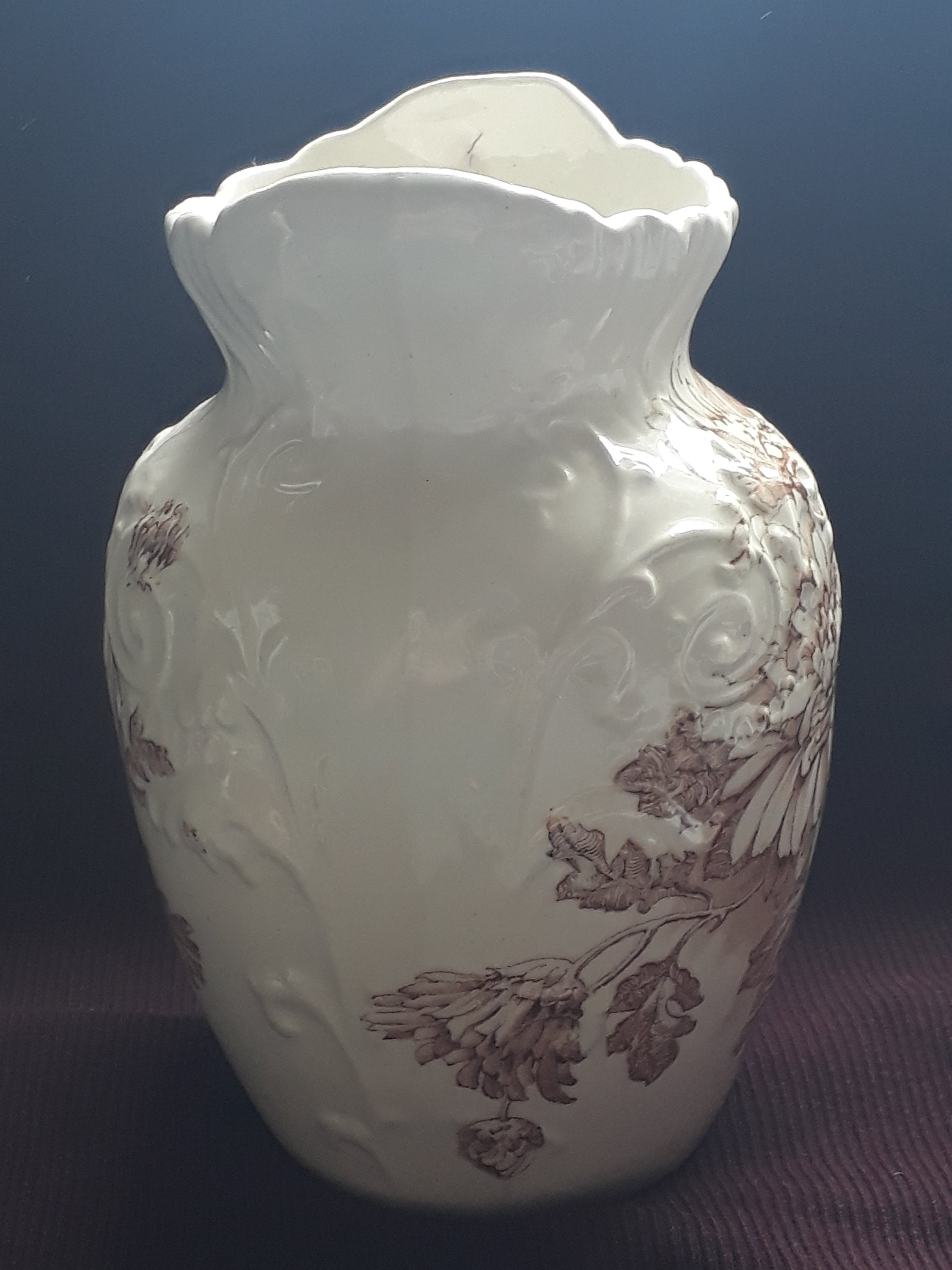 Antique Floral Vase, Whittaker, Heath & Co Hanley 'sybil' Semi ...