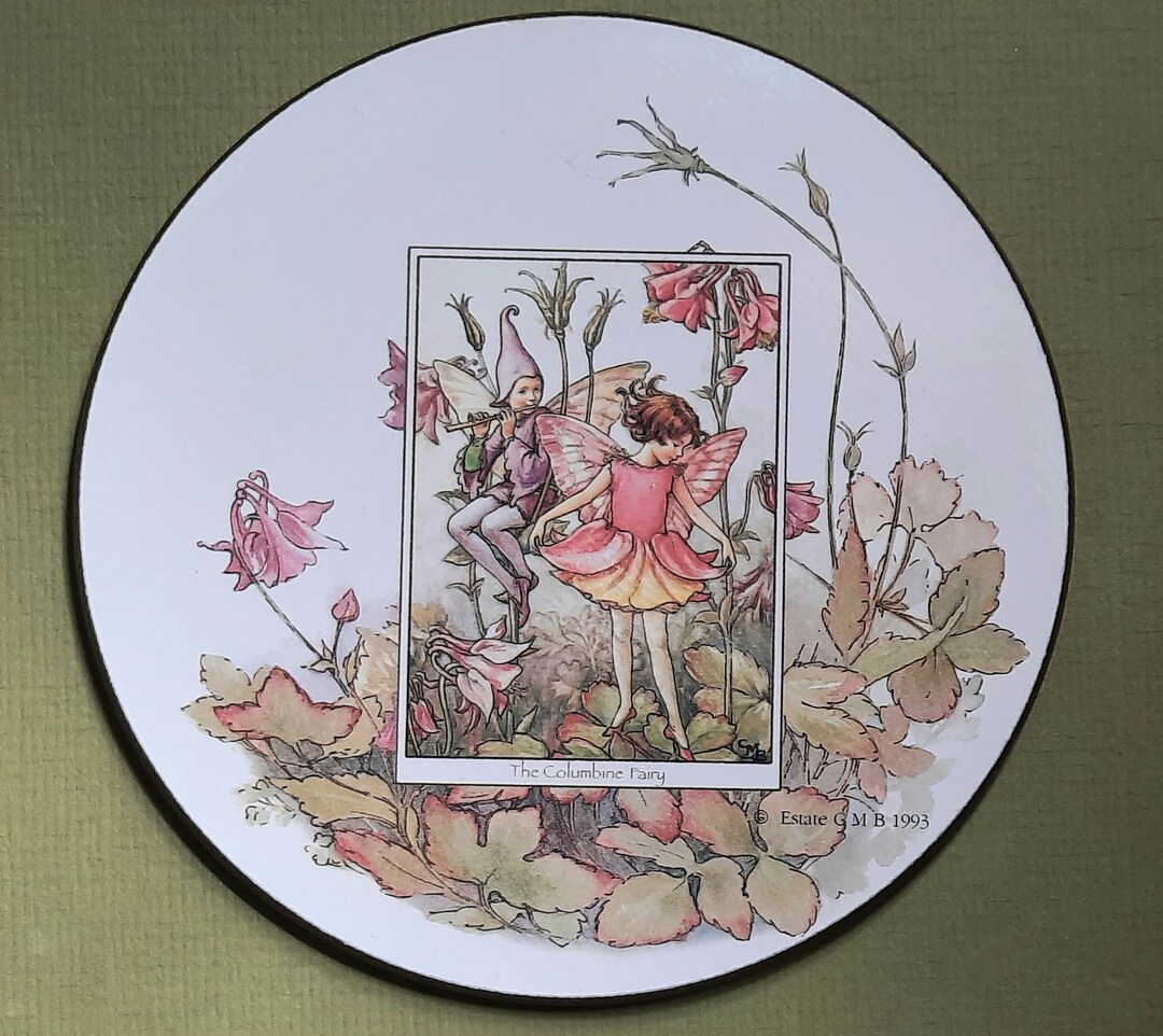 Fairy Drinks Coaster, the Columbine Fairy, © Estate CMB, 1993 - Etsy UK