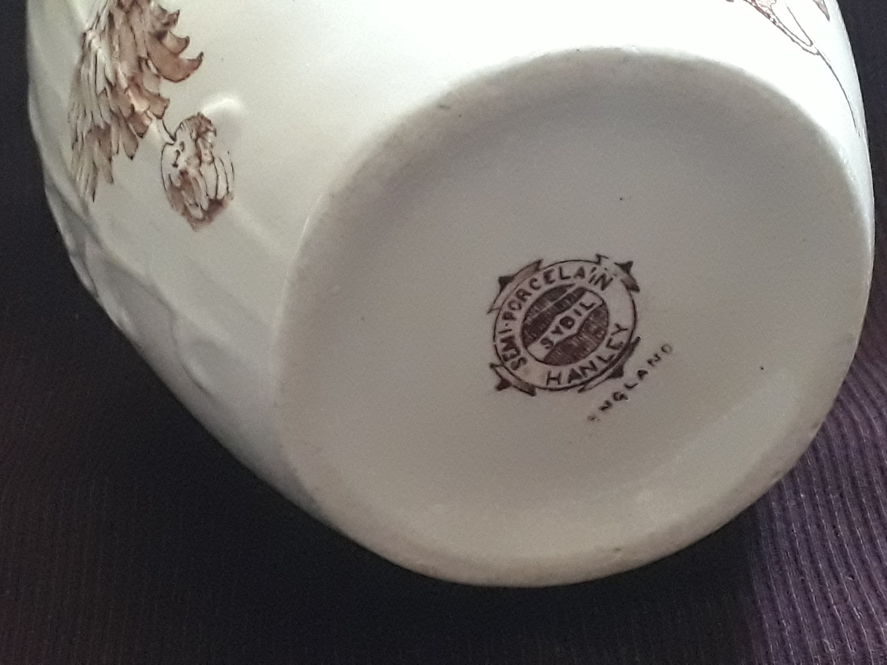 Antique Floral Vase, Whittaker, Heath & Co Hanley 'sybil' Semi ...