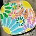 Square Colorful Floral 7" Ceramic Plate - Etsy