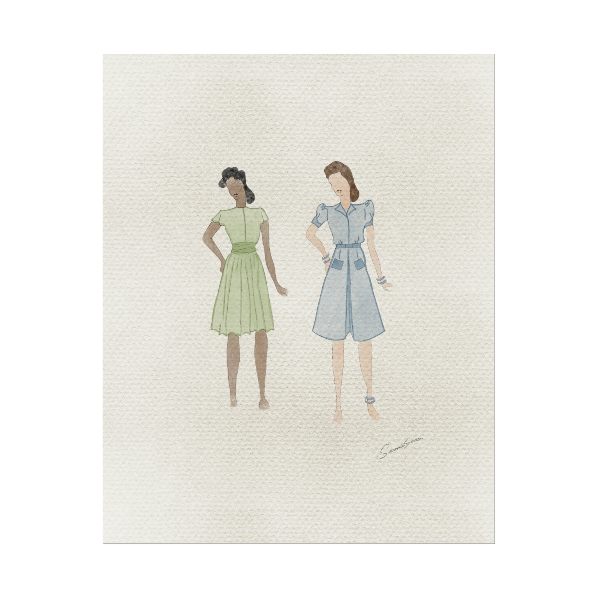 1940s Fashion Figured Coquette Room Decor Aesthetic Coquette Prints ...