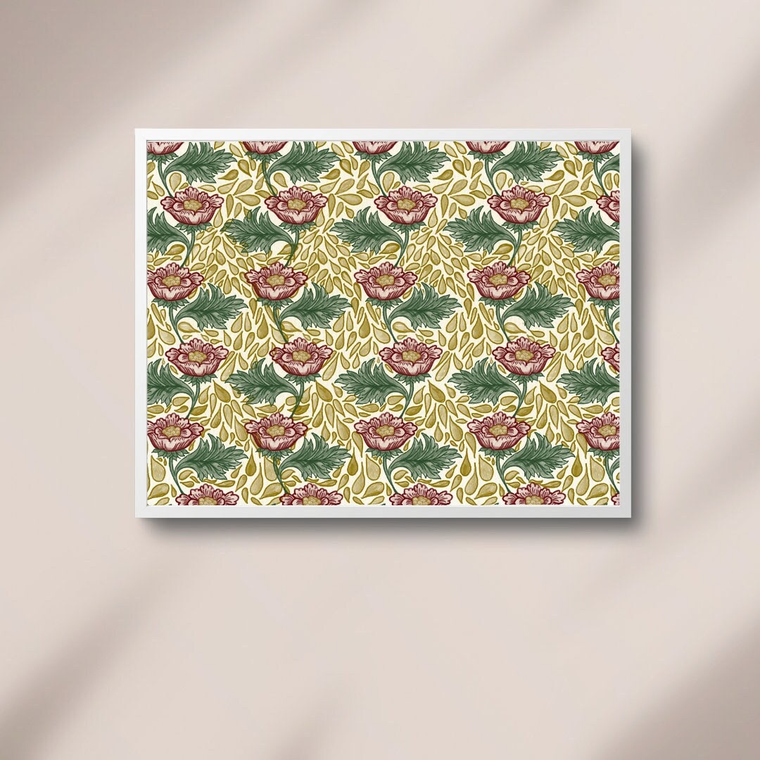 William Morris Rose Digital Art Print | Exhibition Poster| MCM Wall Art ...